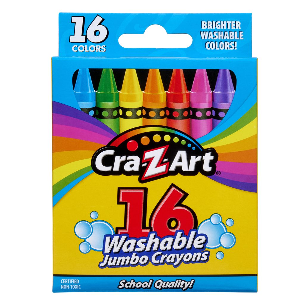 Cra-Z-Art Jumbo Crayons 16 Count Washable 16 classic colors.