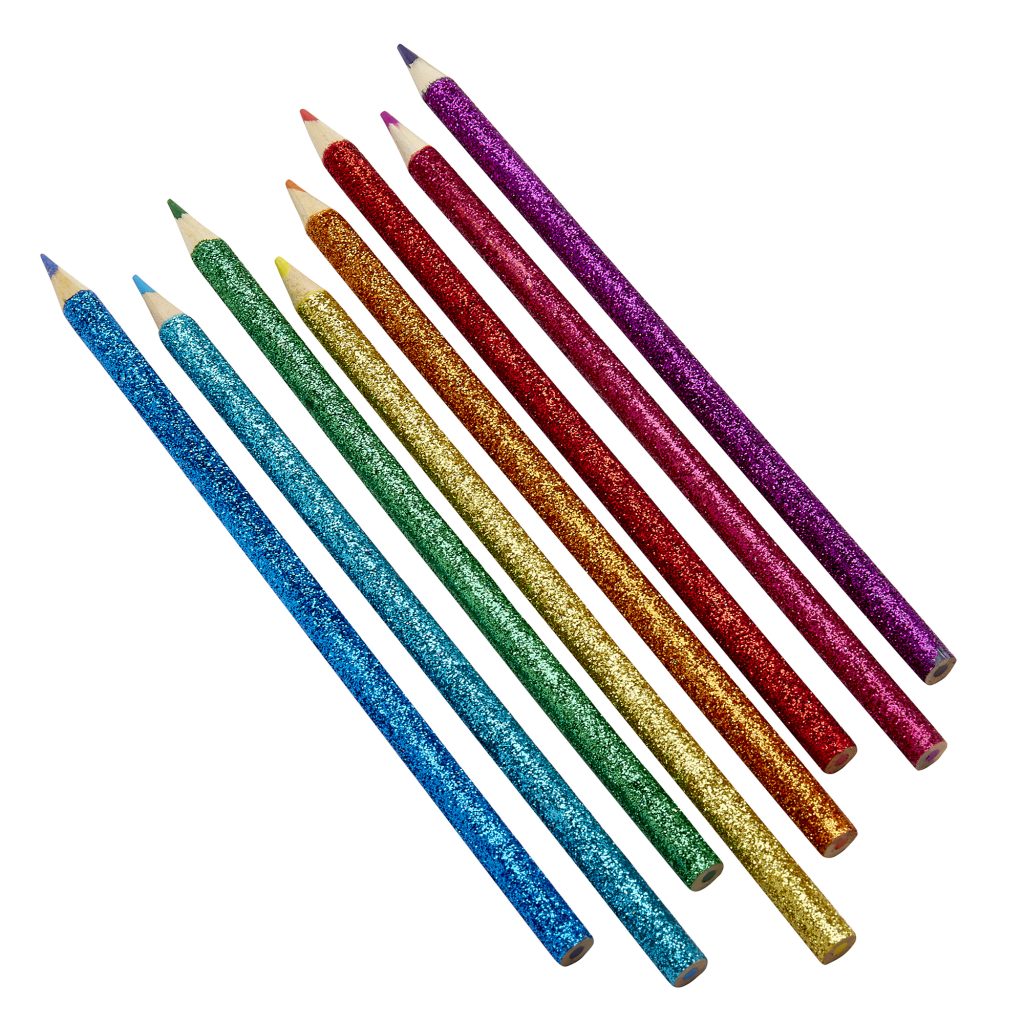 8 ct Glitter Colored Pencils Carded Cra-Z-Art