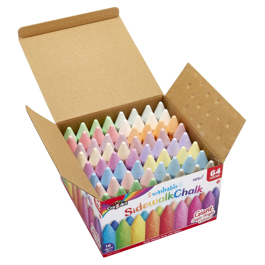 Cra-Z-Art 64-piece Washable Sidewalk Chalk: Portable Box