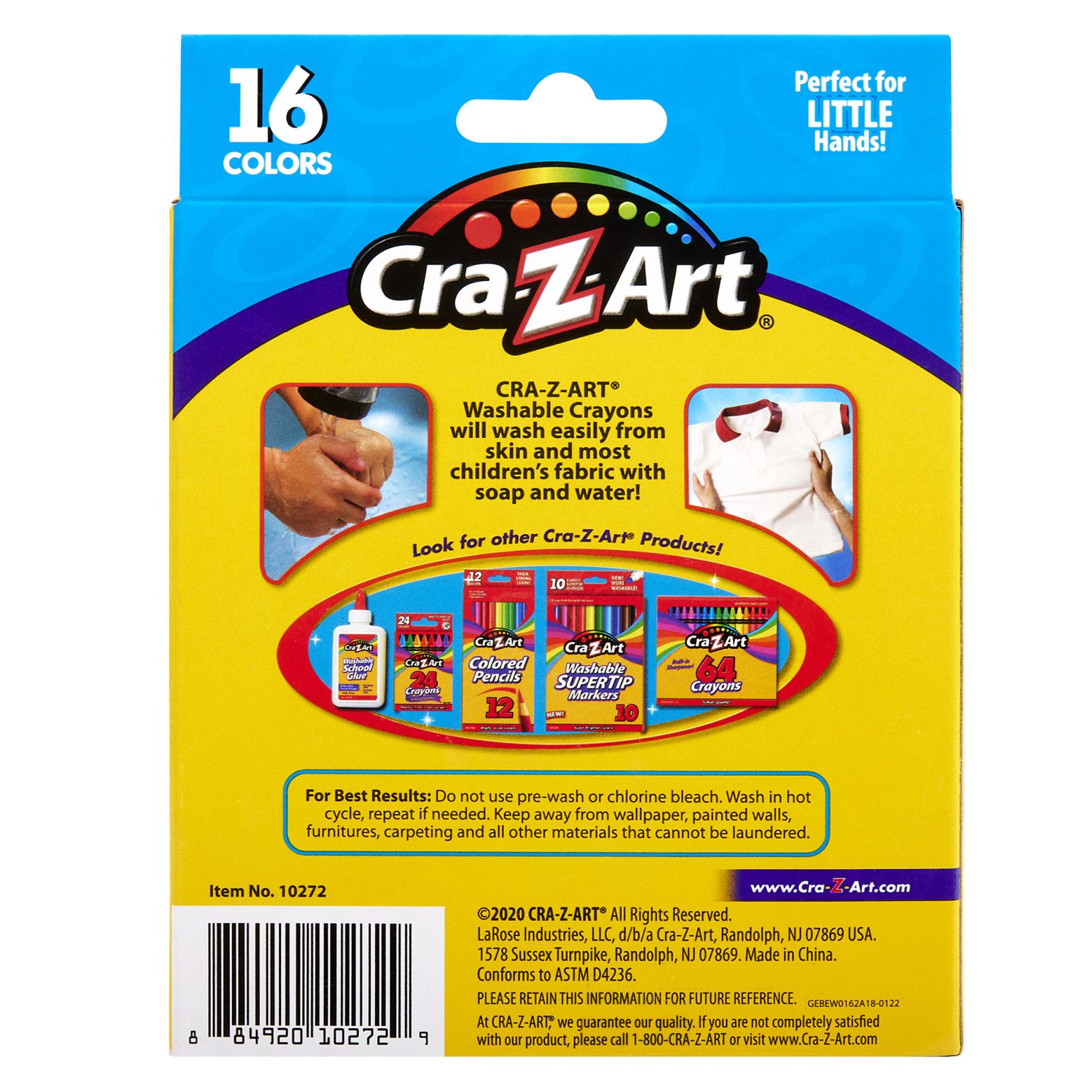 Cra-Z-Art Washable Crayons Super Jumbo 16 Count Cra-Z-Art