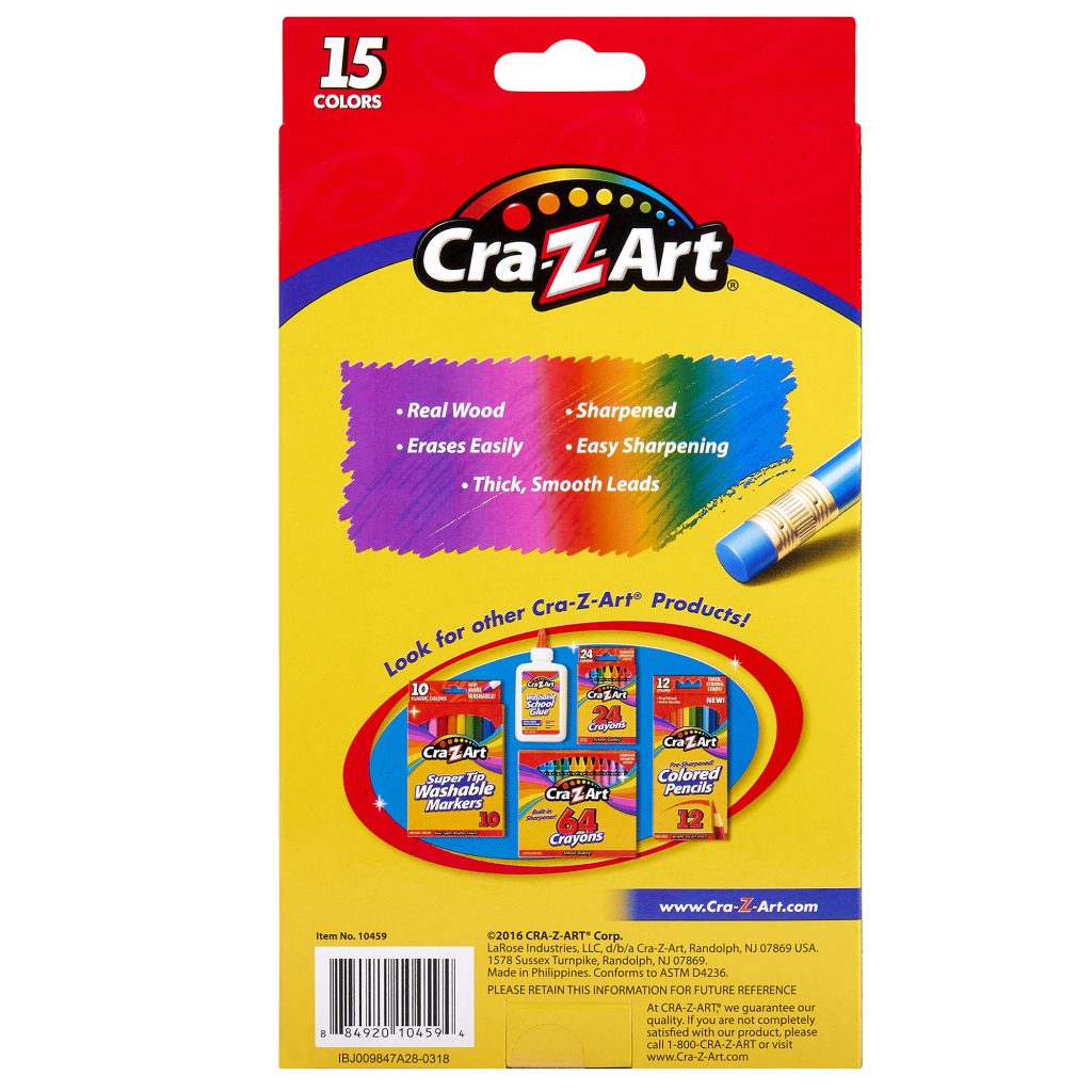 Cra-Z-Art Erasable Colored Pencils 12+3 Count Cra-Z-Art 15