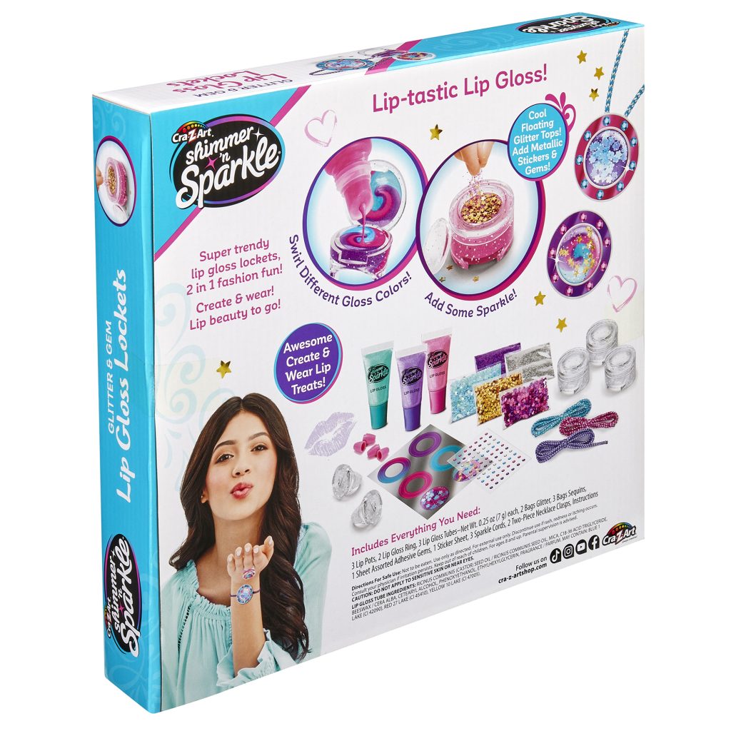Shimmer 'n Sparkle Glitter & Gem Lip Gloss Lockets Shimmer