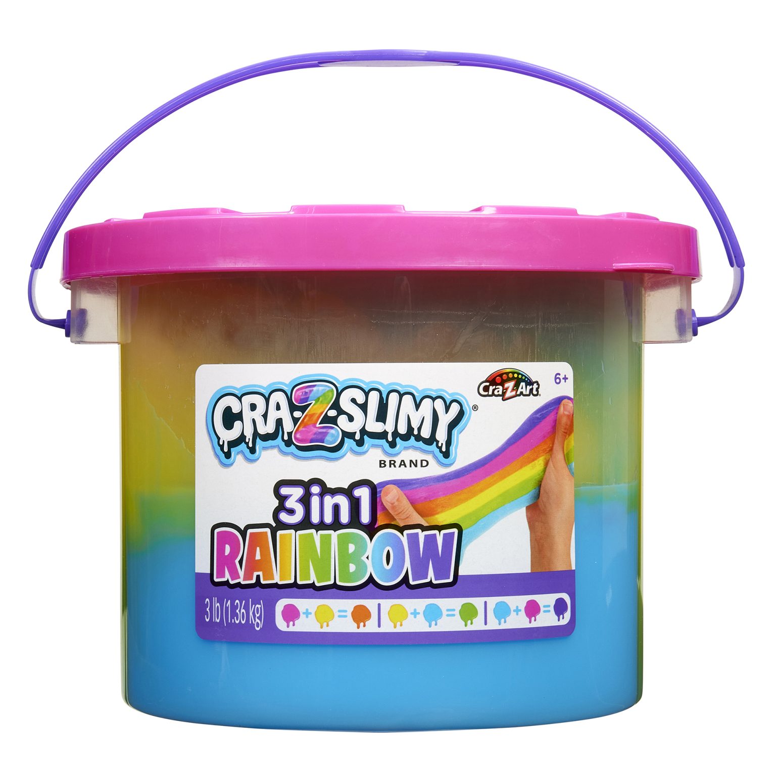 Cra-Z-Slimy Bucket TRICOLOR RAINBOW 48 OZ
