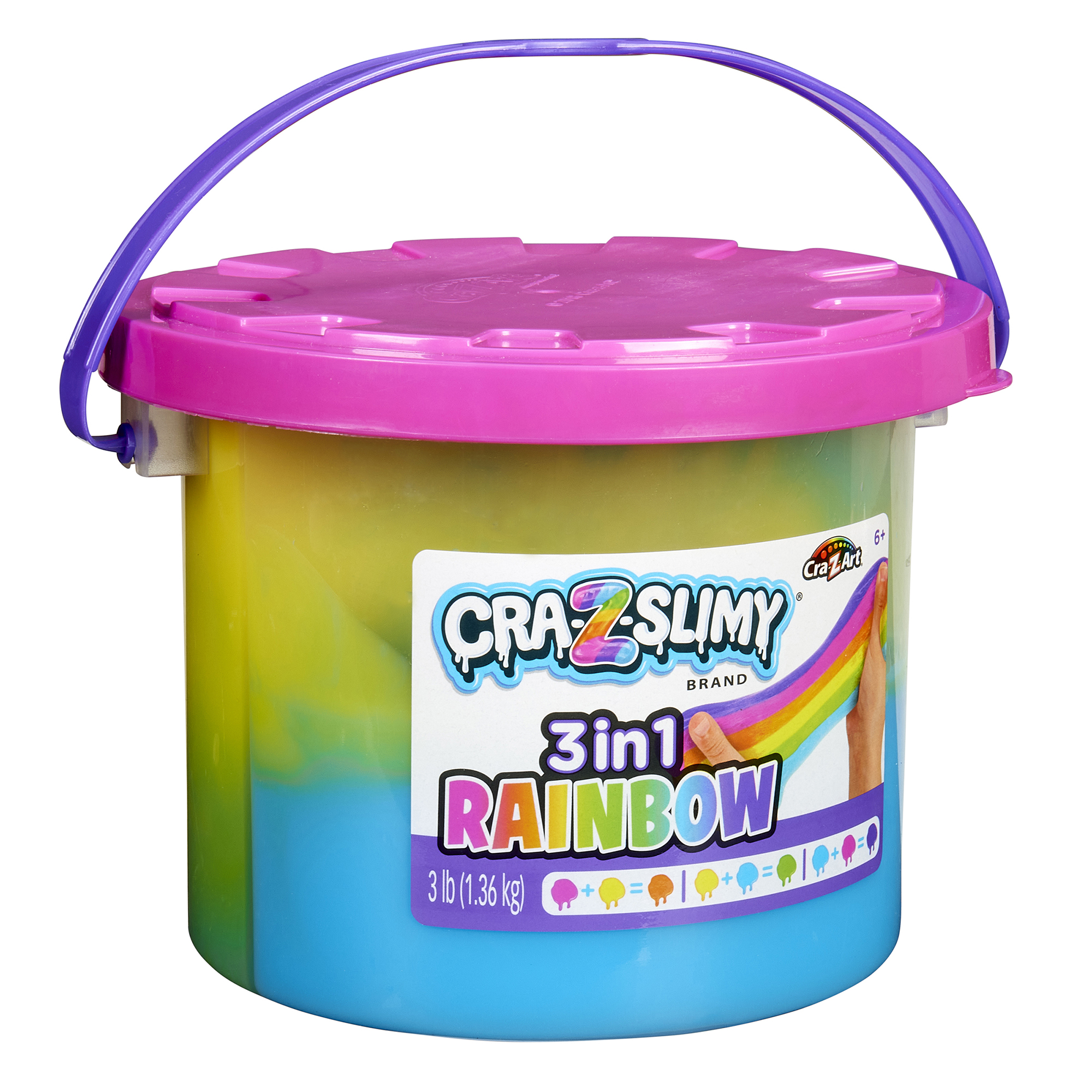 Cra-Z-Slimy Bucket TRICOLOR RAINBOW 48 OZ