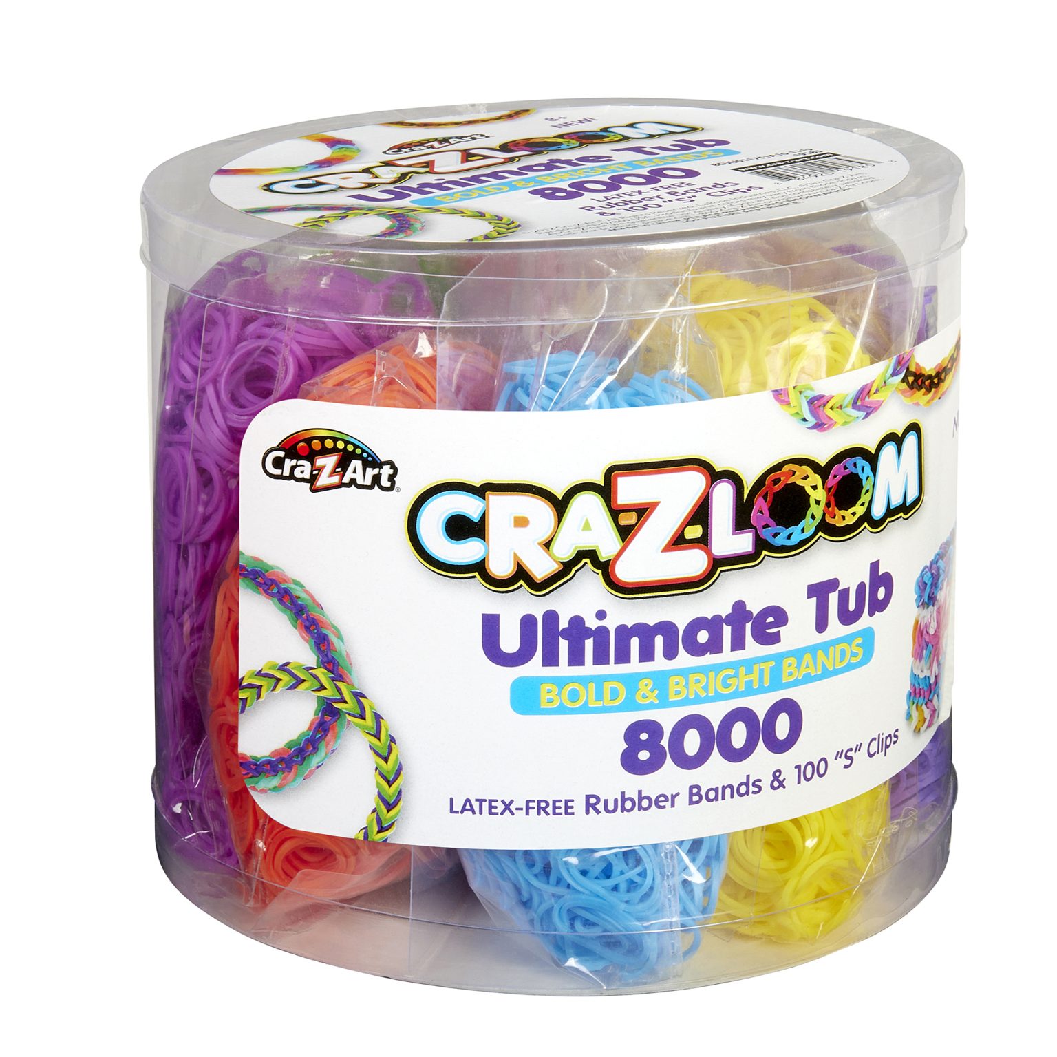 Cra-Z-Loom Ultimate Tub of Bands 8000 Pieces