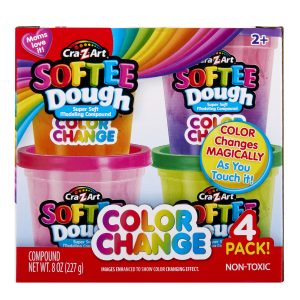 Softee Dough Color Change Dough - 2 oz 4 Count