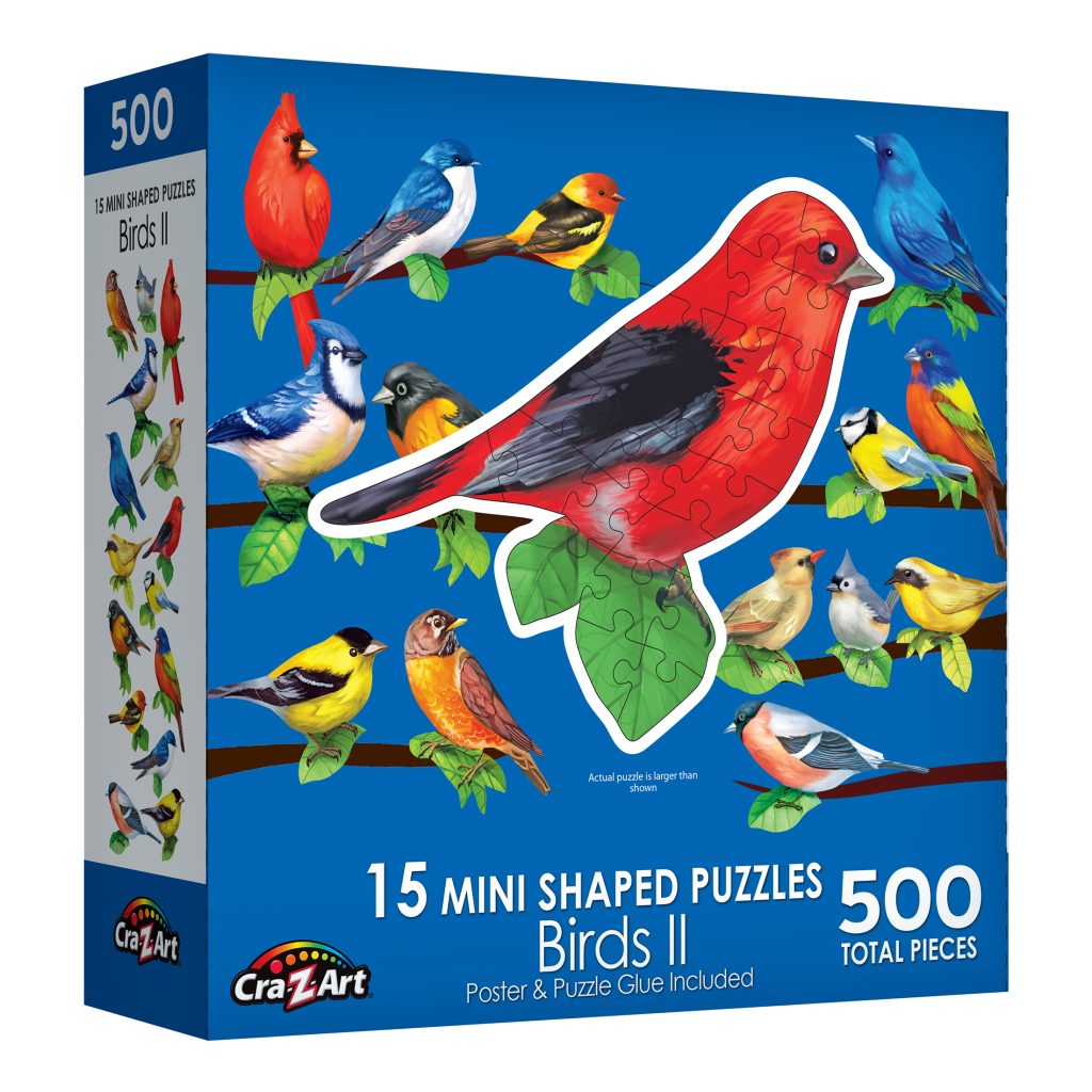 RoseArt - 15 Mini-Shaped - Songbirds II - 500 Piece Jigsaw