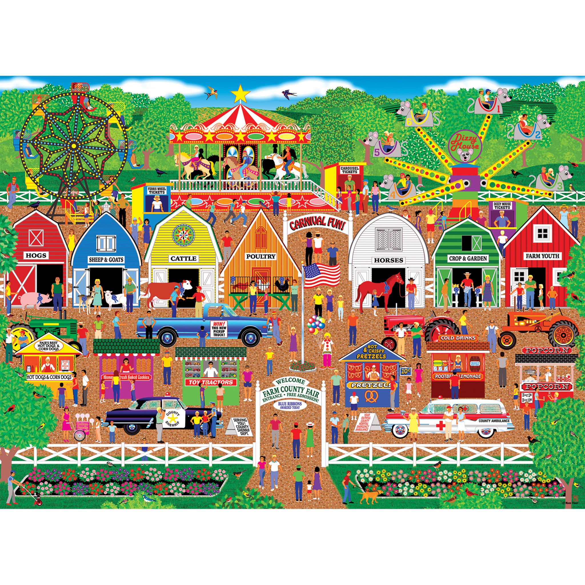 RoseArt - Home Country - Farm Country Fair - 1000 Piece