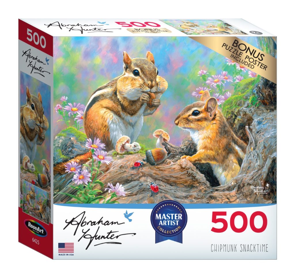 RoseArt - Abraham Hunter - Chipmunk Snacktime - 500 Piece