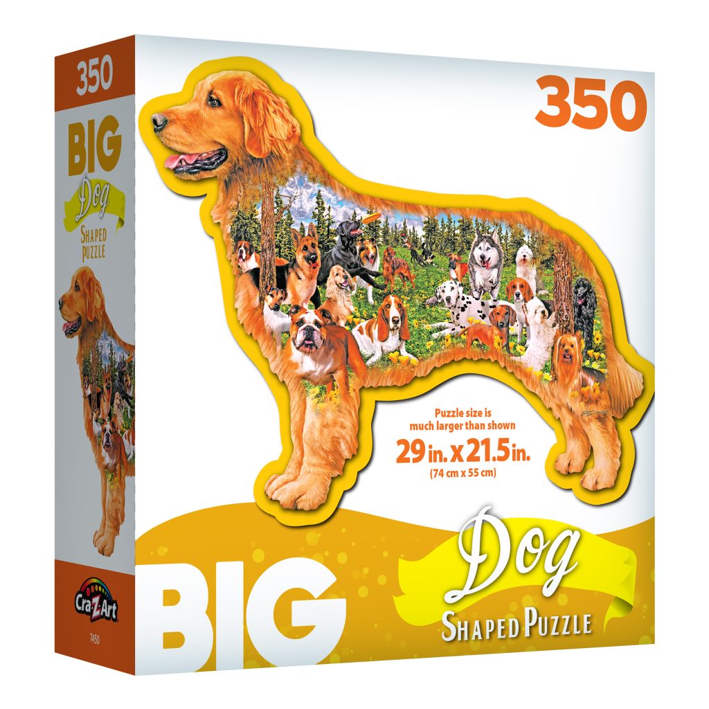 RoseArt - Big Shaped - Dog Park - 350 Piece Jigsaw Puzzle
