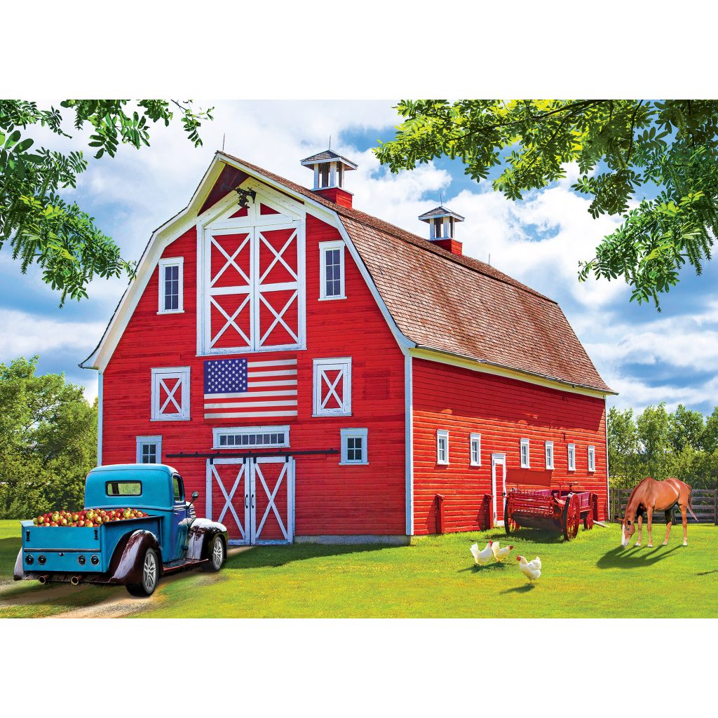 RoseArt - Kodak Premium - Pretty Red Barn - 1000 Piece