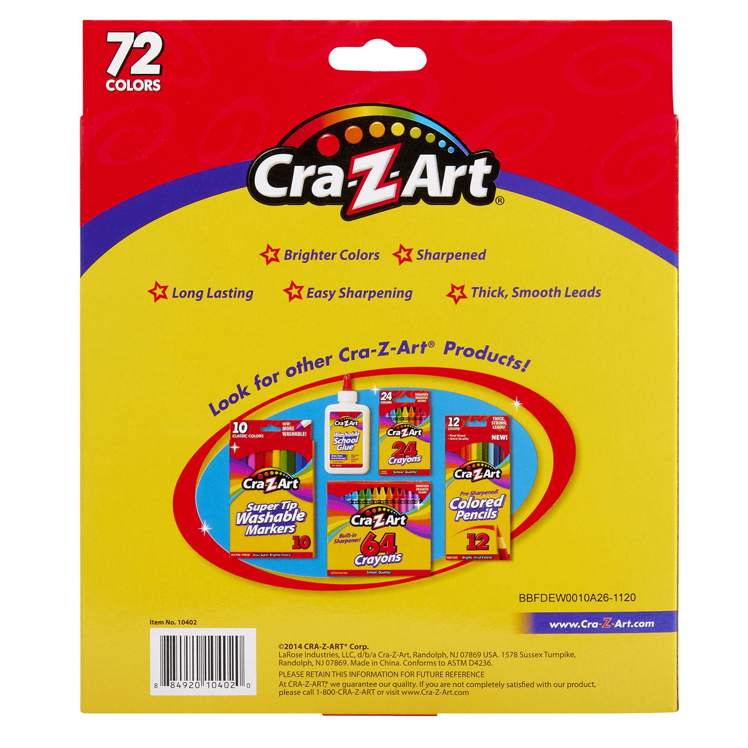 Cra-Z-Art 72 Count Colored Pencils Cra-Z-Art 72 count
