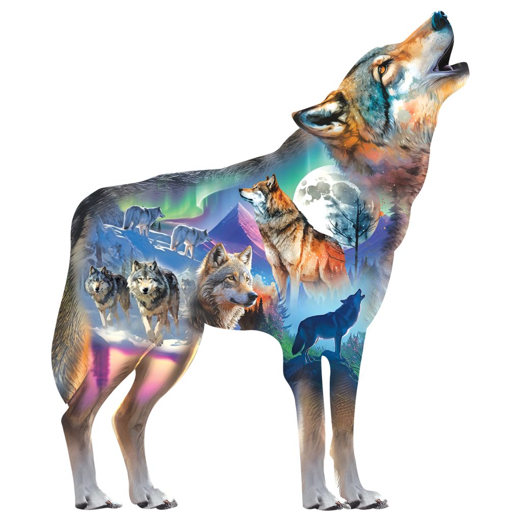 RoseArt - BIG SHAPED - WOLF II - 350 Piece Jigsaw Puzzle